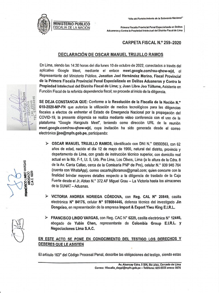 Declaración Firmada | PDF