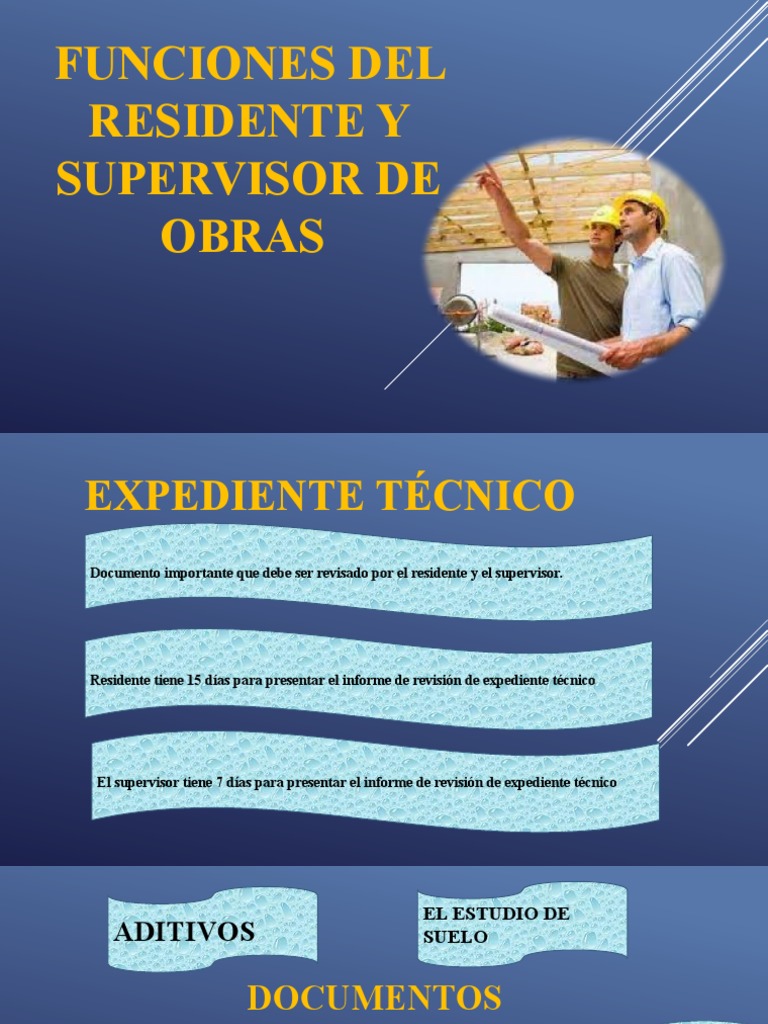 Funciones Del Residente y Supervisor de Obra Avcance - PPTX Terminado ...