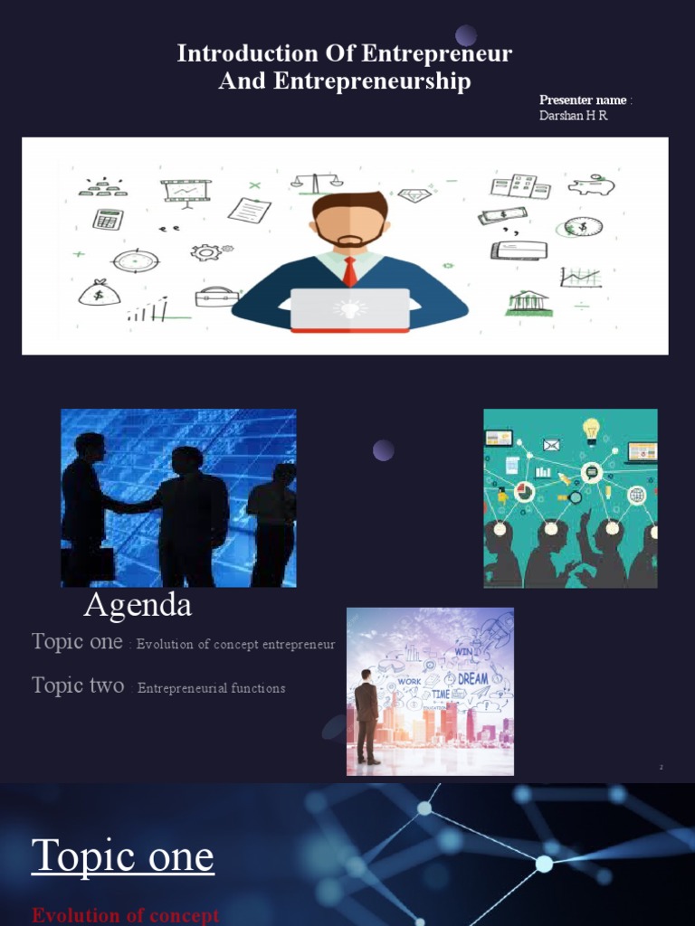 Introduction of Entrepreneur and Entrepreneurship: Presenter Name | Download Free PDF ...