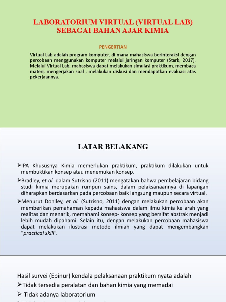 Manfaat Laboratorium Virtual untuk Kimia | PDF