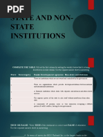 State and Non-State Institutions Overview | PDF | Institution | Cooperative