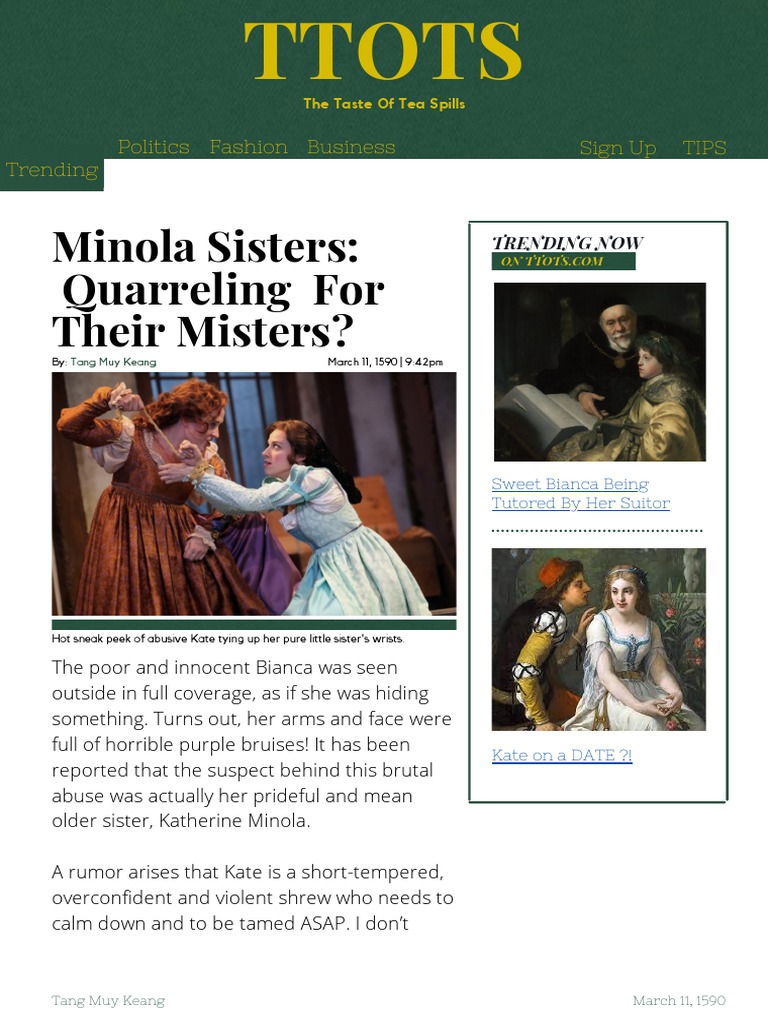The Taming of The Shrew Magazine | Download Free PDF | The Taming Of ...