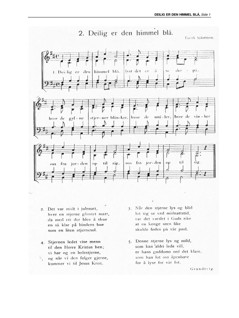 Deilig Er Den Himmel Blå | PDF