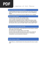 Wacky Cell Theory History Timeline | PDF | Microscopy | Science