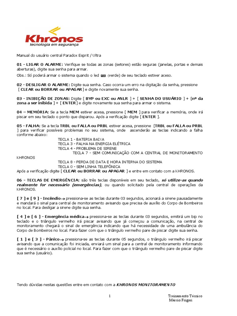 Paradox - Treinamento Khronos | PDF