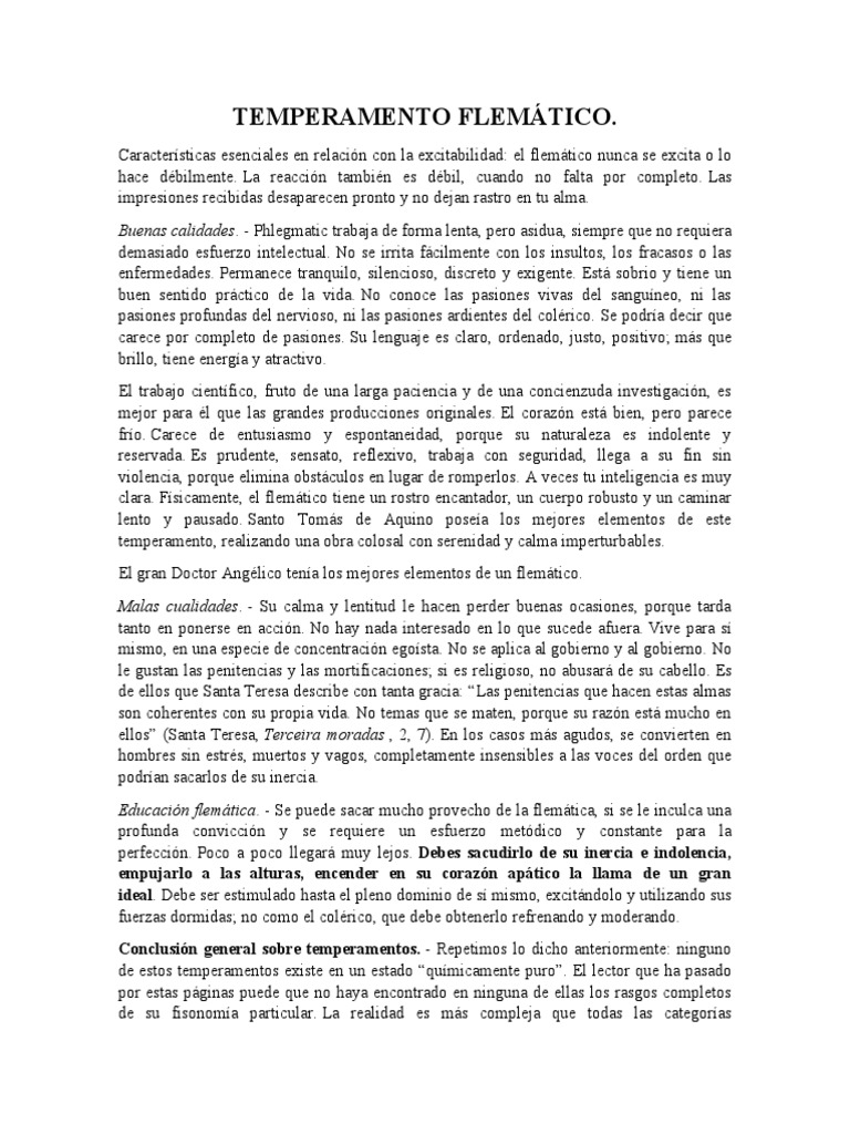 Análisis del temperamento flemático: características, fortalezas ...