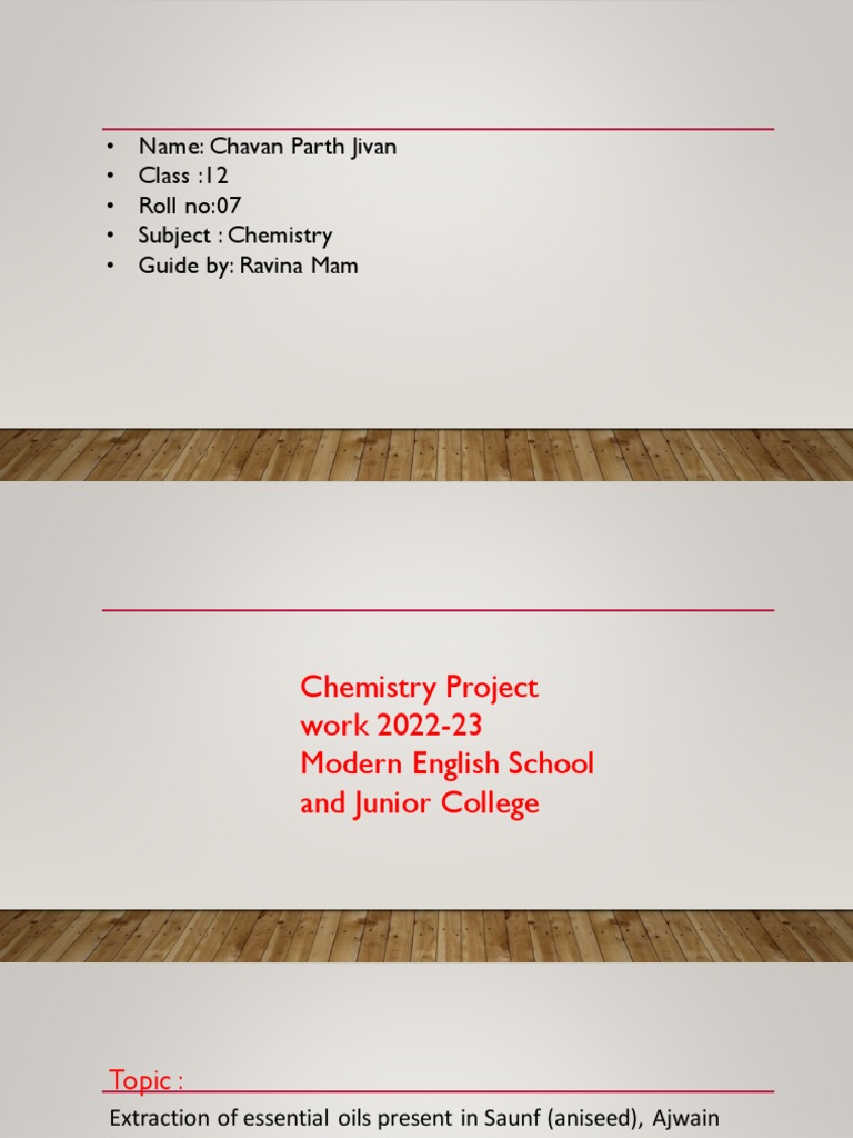 Chemistry Project 12 | PDF | Essential Oil | Distillation