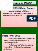 Batas NG Pilipinas NG 1902 o Batas Cooper | PDF
