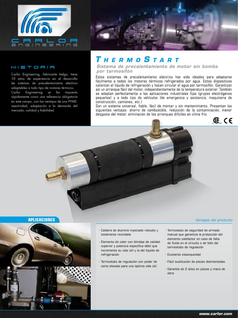 Termo Start: sistema de precalentamiento de motor sin bomba | PDF ...