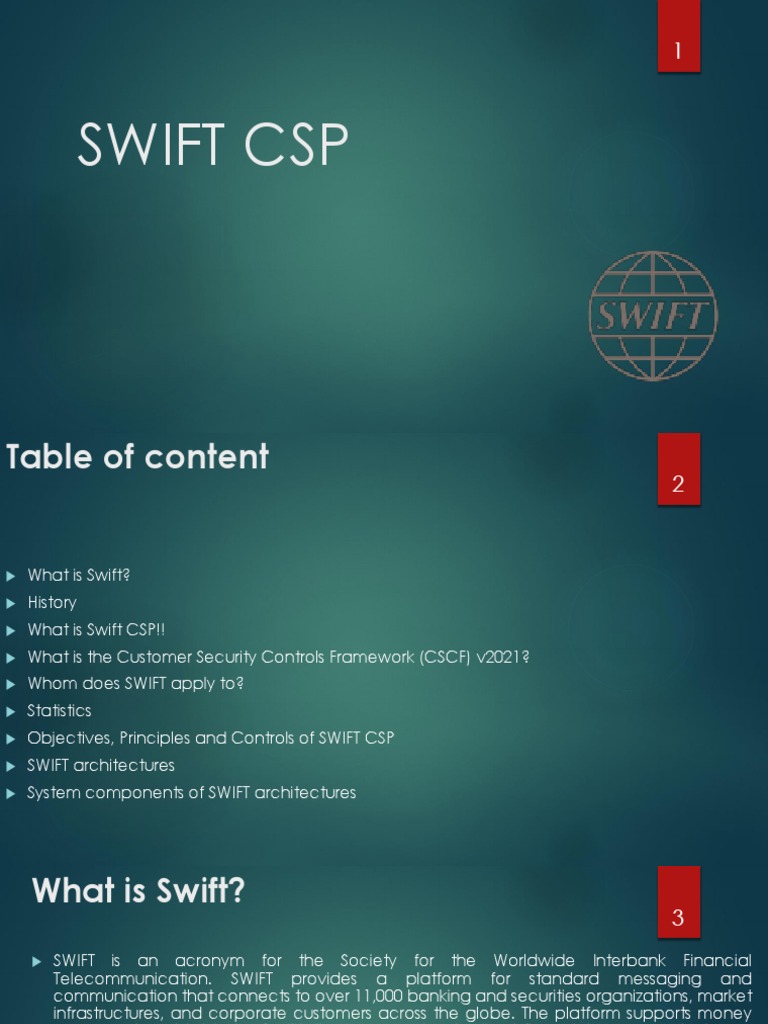 Swift CSP | PDF | Security | Computer Security
