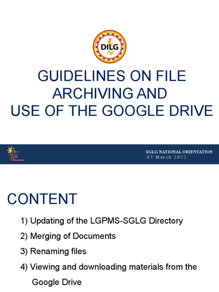 2022 SGLG Google Drive & Archiving | PDF | Gmail | Computer File