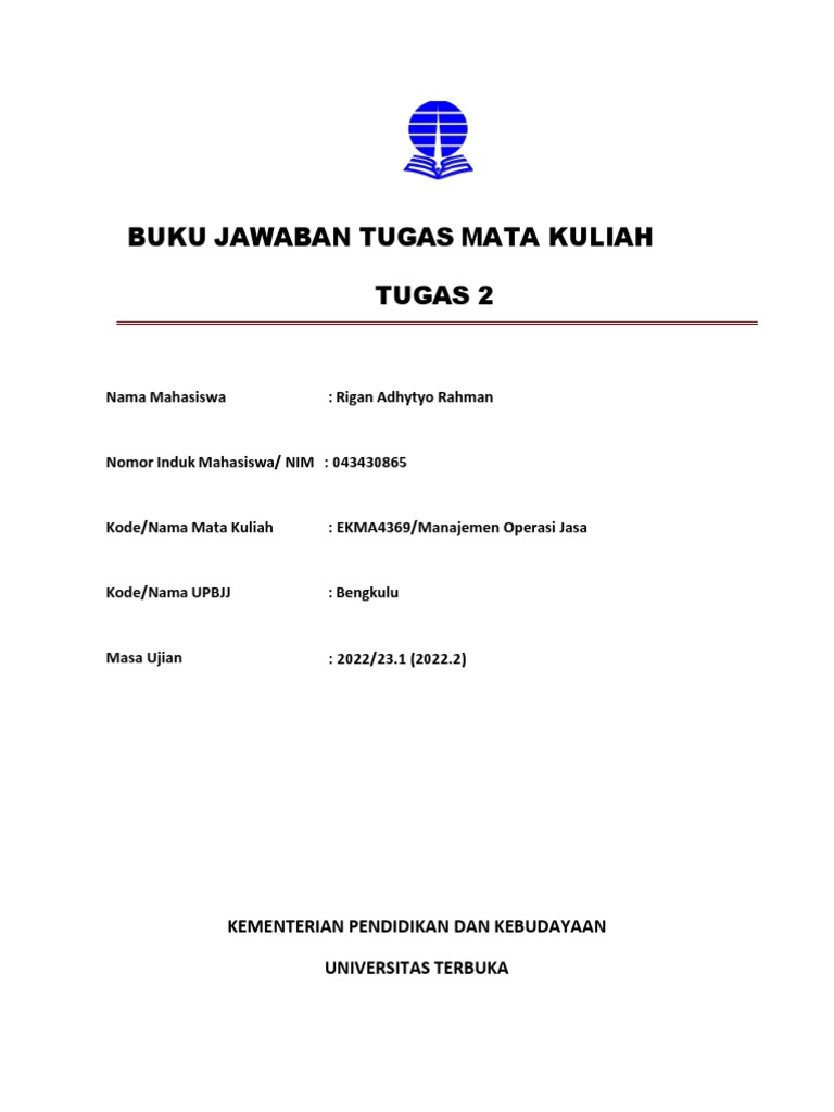 EKMA4369 - Manajemen Operasi Jasa - Rigan Adhytyo Rahman | PDF | Bisnis | Pengelolaan Keuangan ...