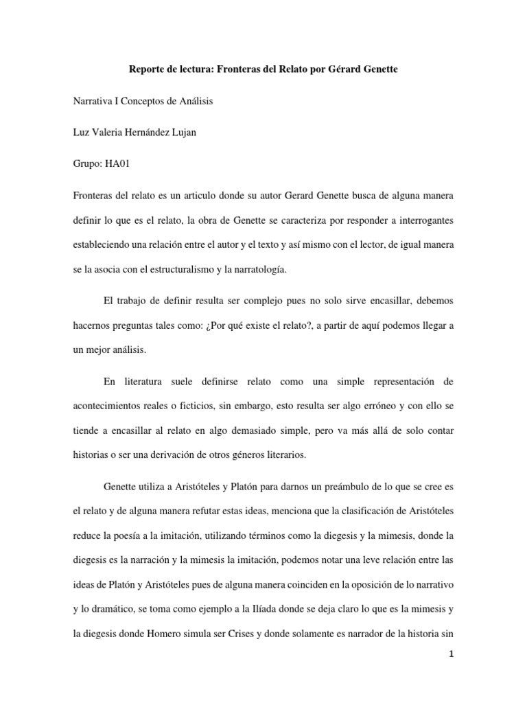 Metalipsis en el Relato según Genette | PDF | Narración