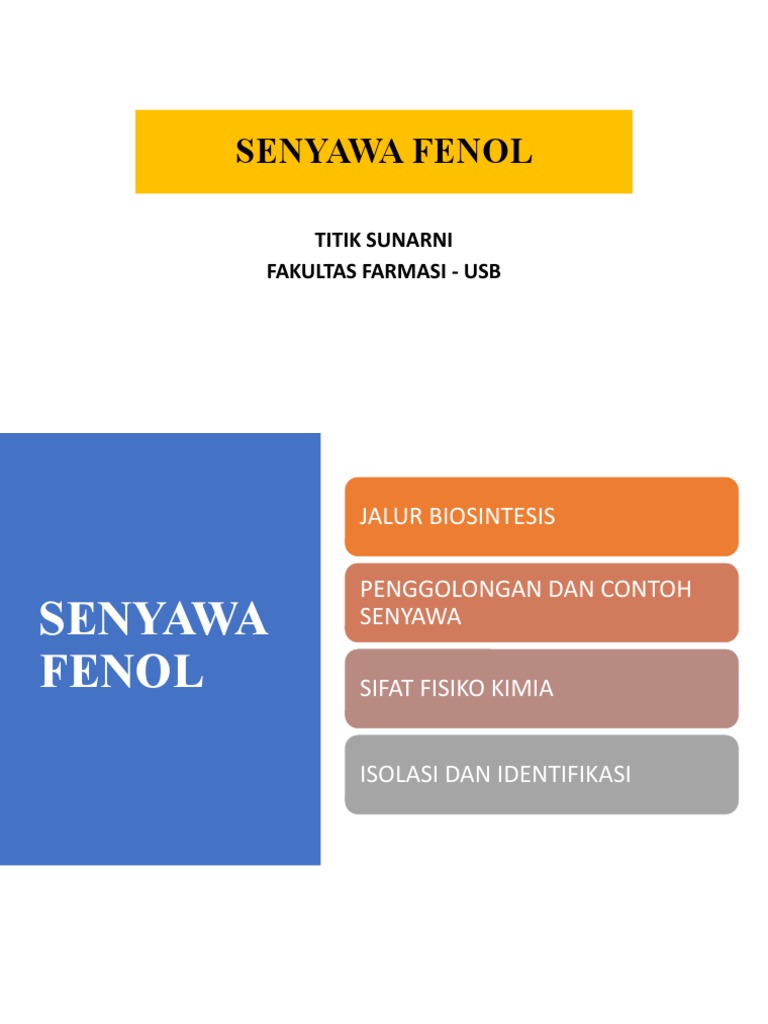 Penggolongan dan Biosintesis Senyawa Fenol | PDF