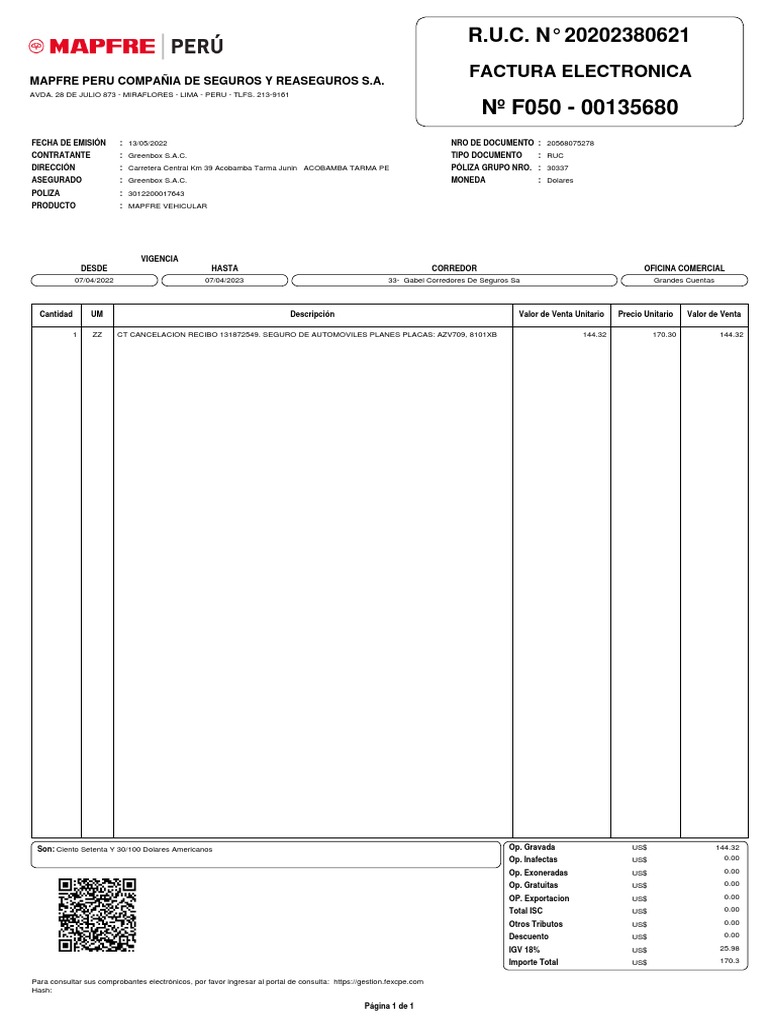 Recibo | PDF | Seguro