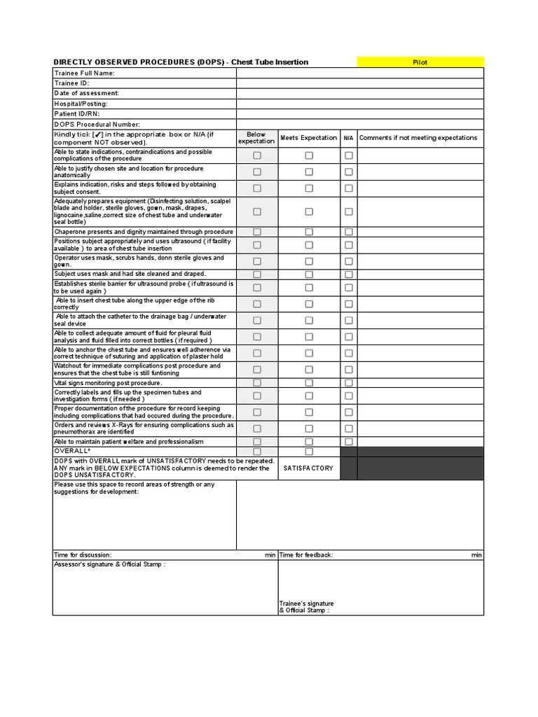DOPS Chest Tube | PDF