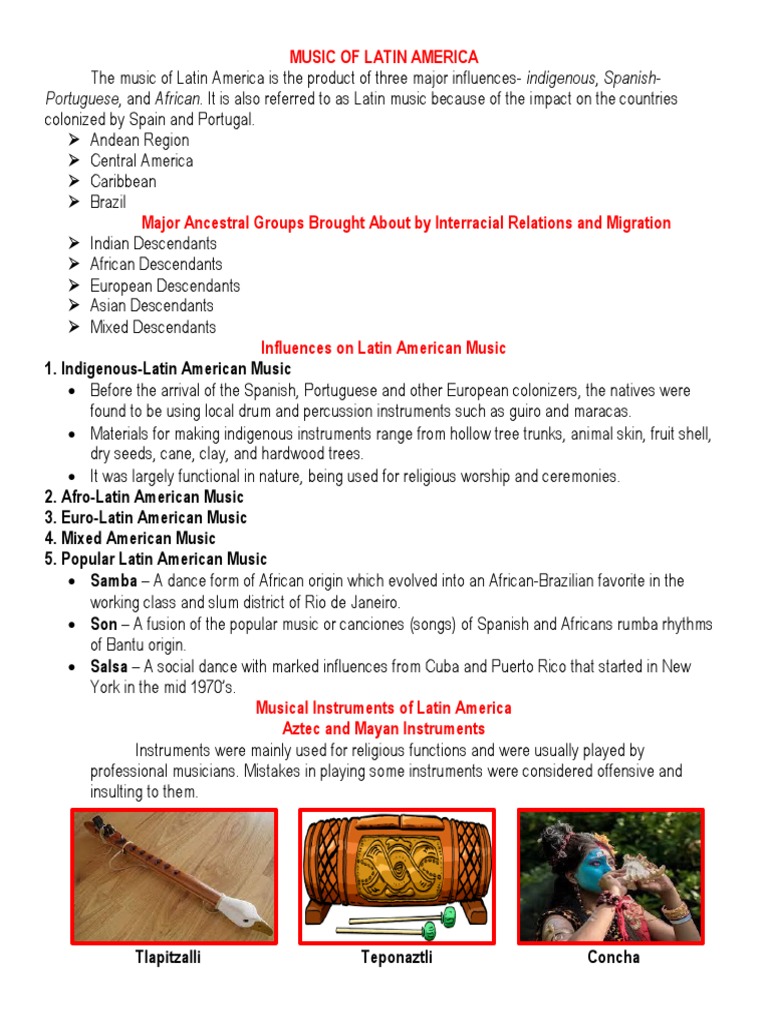 22 Q2 Music of Latin America RM | PDF | Jazz | Ragtime