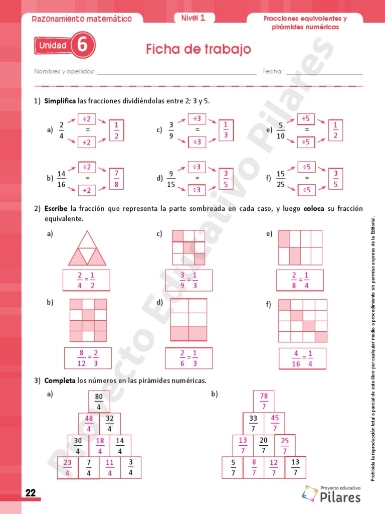 Razonamiento Matemático - 4to Grado - Unidad 6 | PDF
