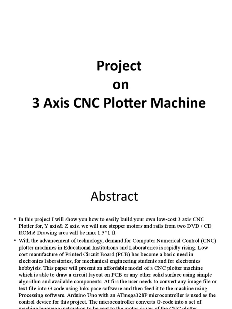 Full Ppt Cnc Plotter Mc Pdf Numerical Control Arduino 