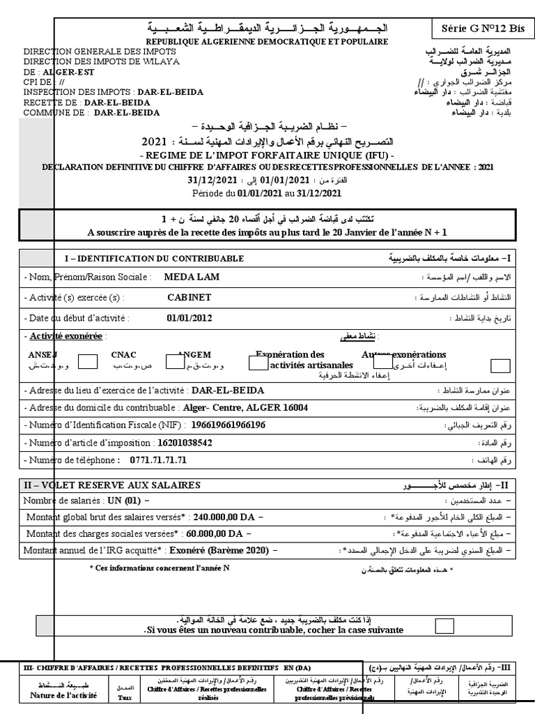 IFU - G. #12 Bis Declaratio Definitive 2021-WORD | PDF