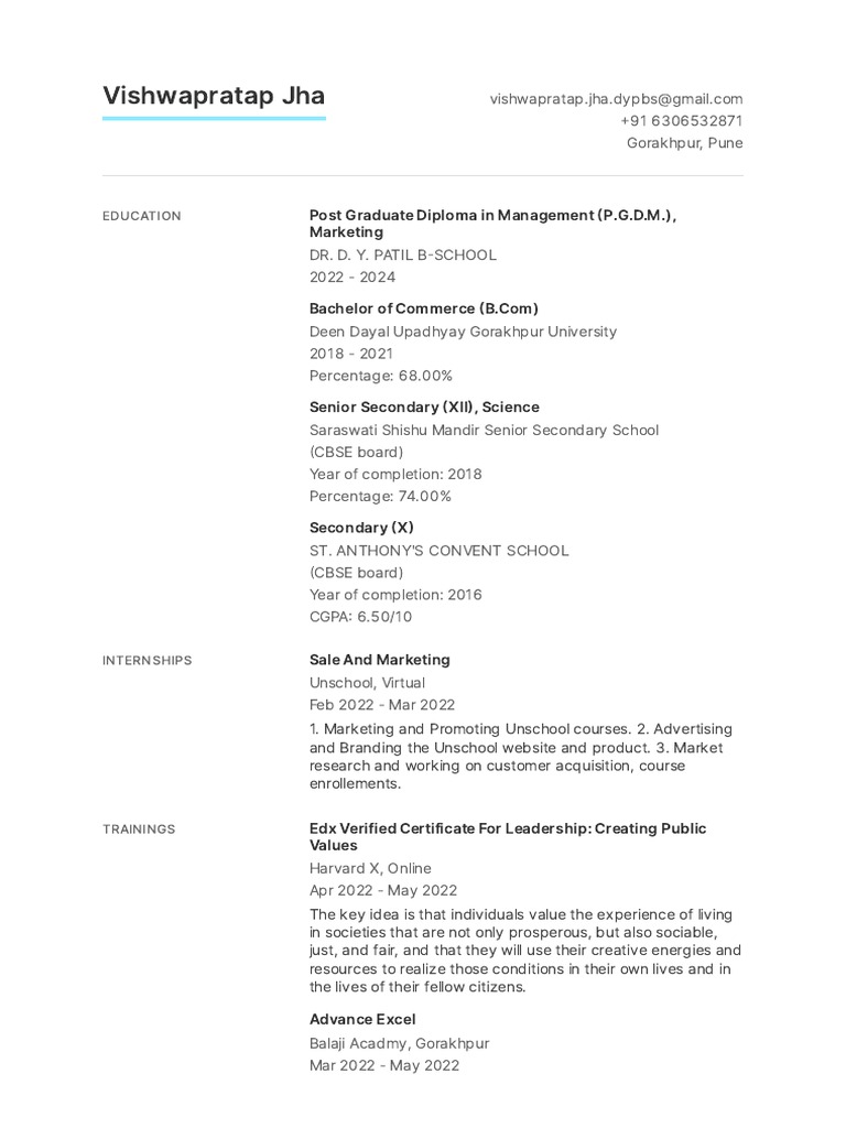 Internshala Resume | PDF | Search Engine Optimization | Digital Marketing