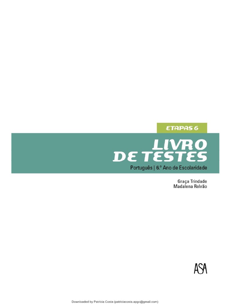 Manual - Livro de Testes Etapas 6 | PDF