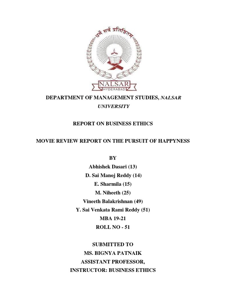 A Story of Perseverance: A Movie Review and Analysis of the Ethical ...