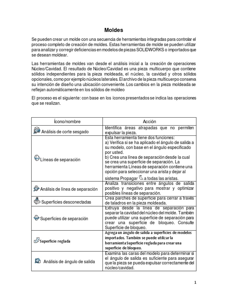 Creación de Moldes en SOLIDWORKS | PDF | Kernel (sistema operativo)