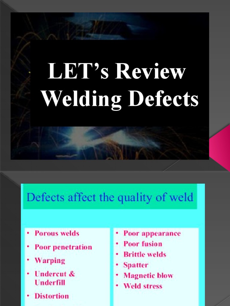 Smaw Welding Defects Review | PDF | Technology & Engineering