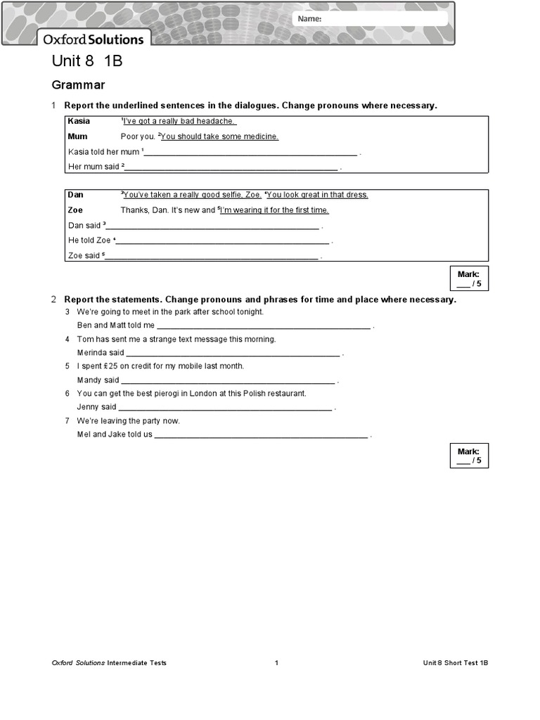 Unit 8 Short 1b | PDF | Languages | Foreign Language Studies