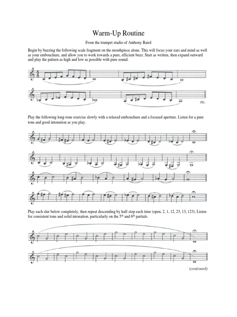 Warmup Routine | PDF