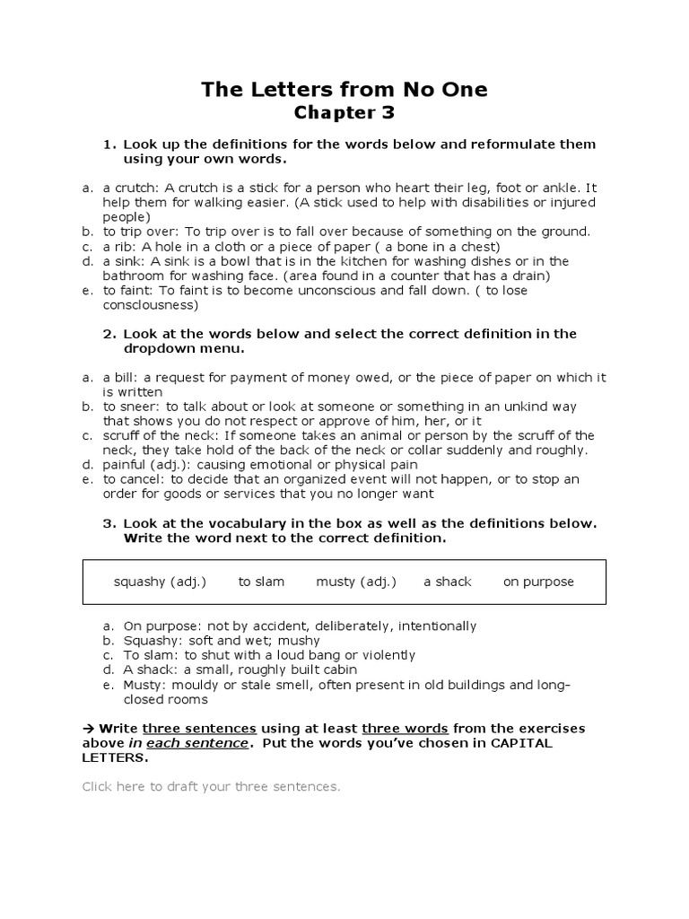 Harry Potter - Chapter 3 Worksheet | PDF