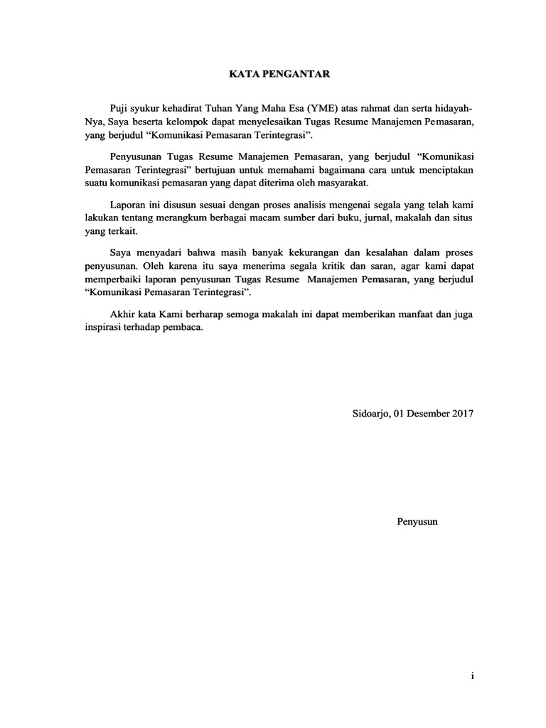 Makalah Komunikasi Pemasaran Terintegras | PDF