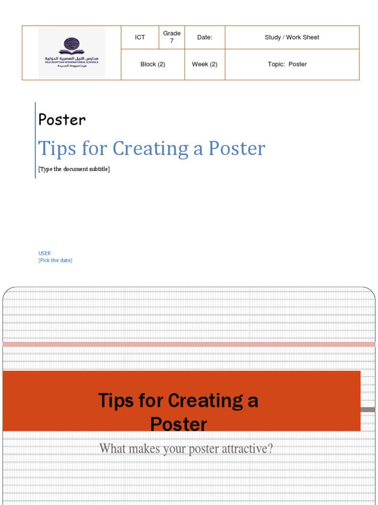 Tips For Creating A Poster | PDF | Graphics | Poster