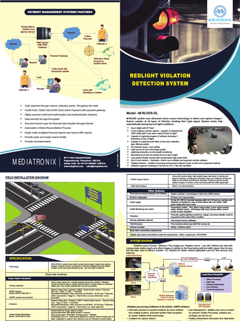 Red Light Violation Detection System Pdf Flash Photography Camera