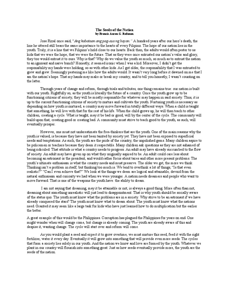 The Seeds of The Nation | PDF