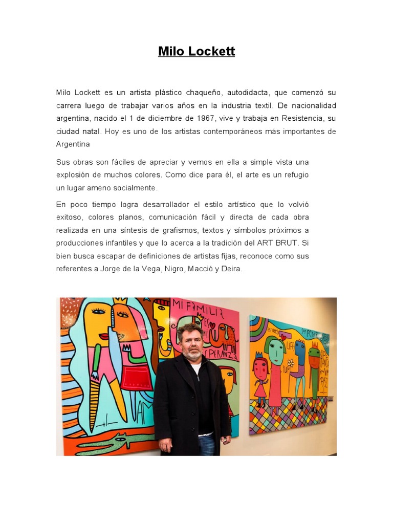 Obras de Milo Lockett para Niños | PDF | Educación en artes visuales
