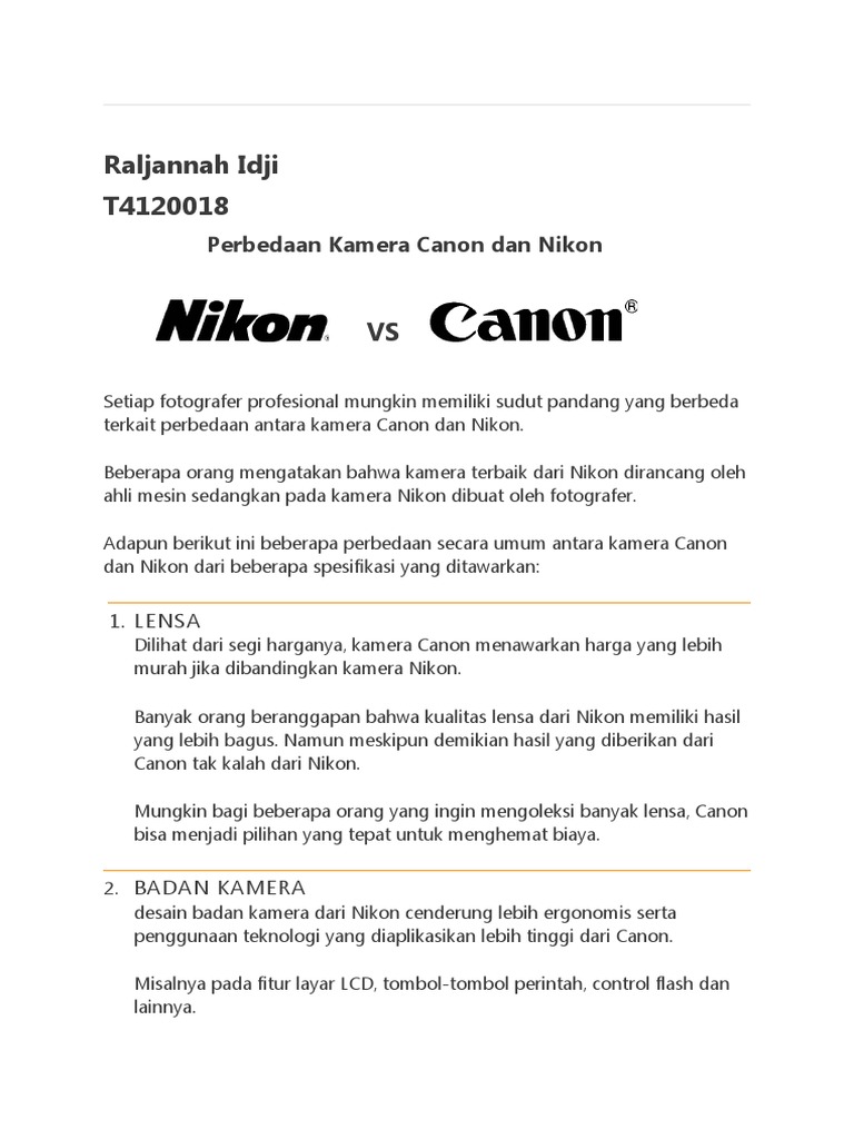 Raljannah Idji Fotografi | PDF