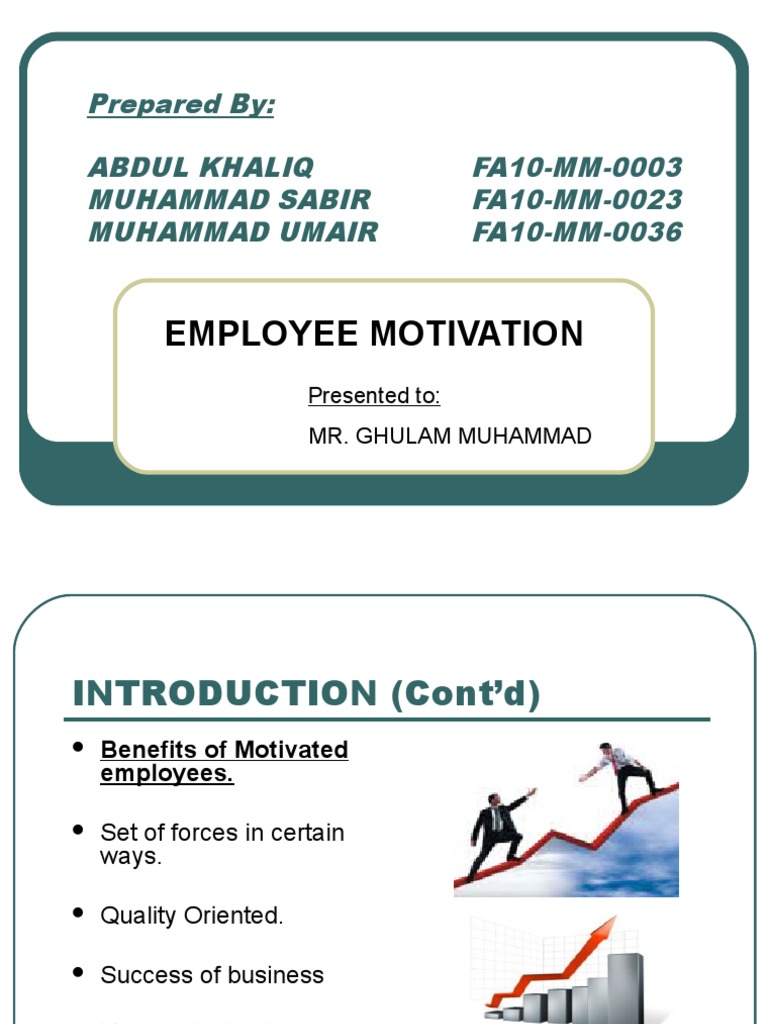 Employee Motivation | PDF | Motivation | Motivational