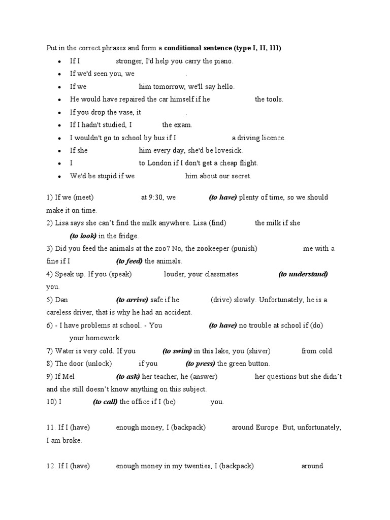 Conditionals Mixed | PDF