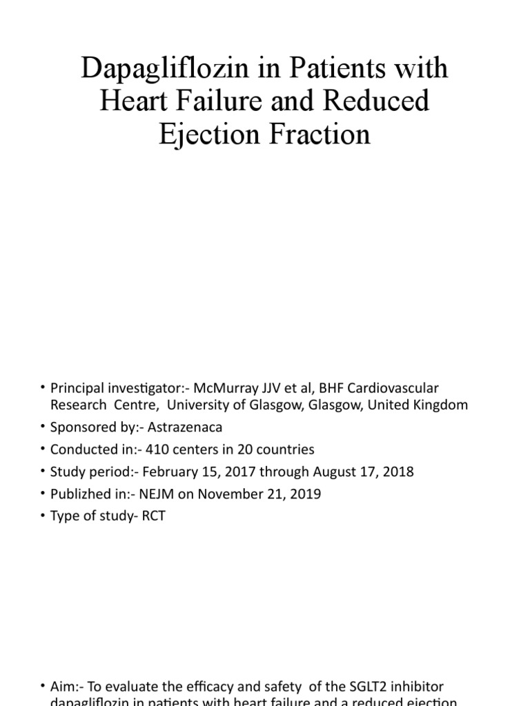 DAPA HF Journal Club | PDF | Heart Failure | Clinical Medicine