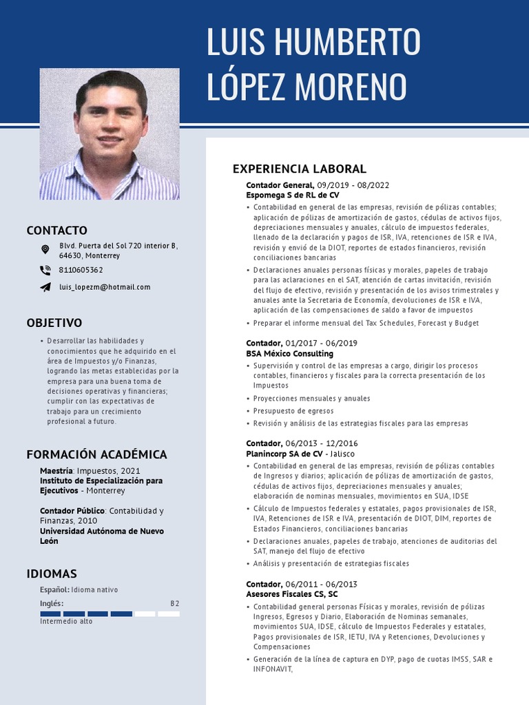 CV Luis Humberto López Moreno | PDF