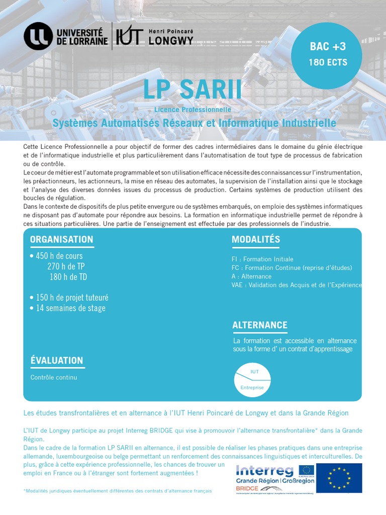 Plaquette LP SARII | PDF | Informatique | Scada