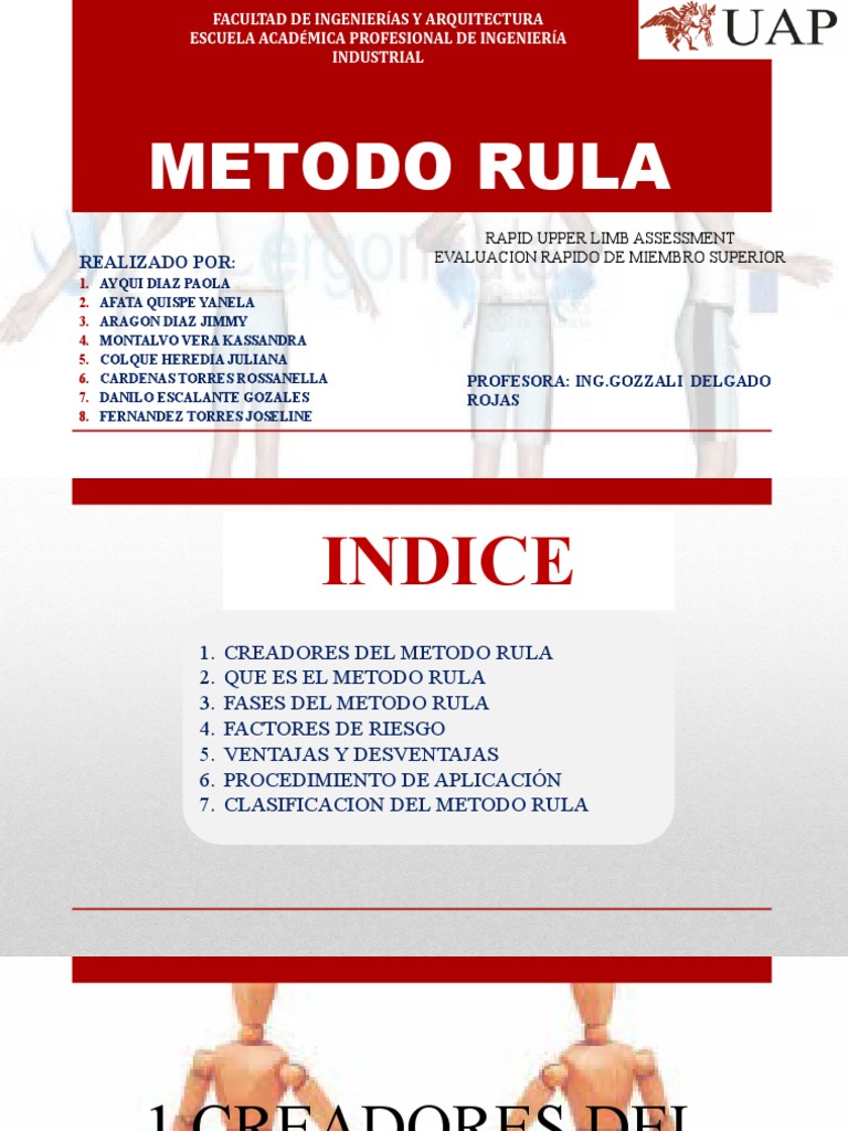Evaluación ergonómica de puestos de trabajo mediante el método RULA | PDF