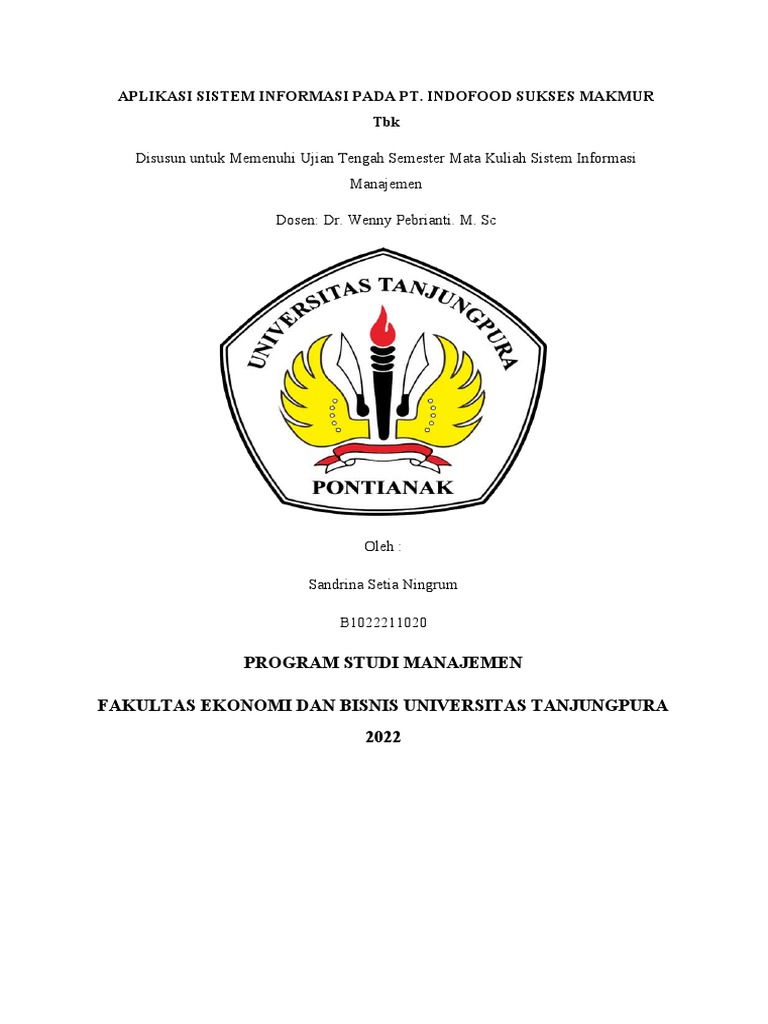 Uts Sim Sandrina - SN - B1022211020 | PDF