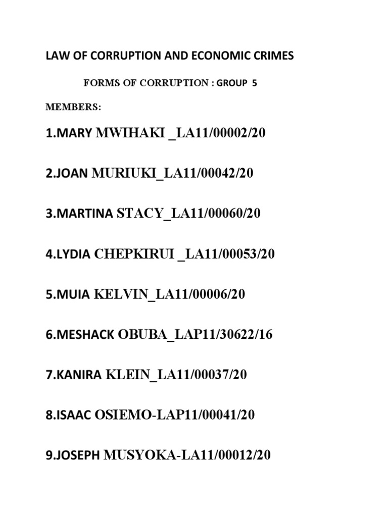 Essay On Forms of Corruption 1 | PDF | Political Corruption | Bribery