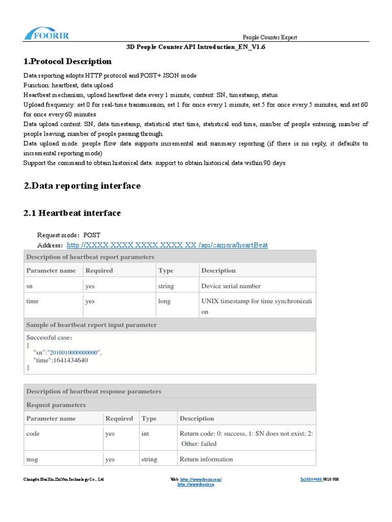 3D People Counter API Introduction - EN - V1.6-1 | PDF | Parameter ...