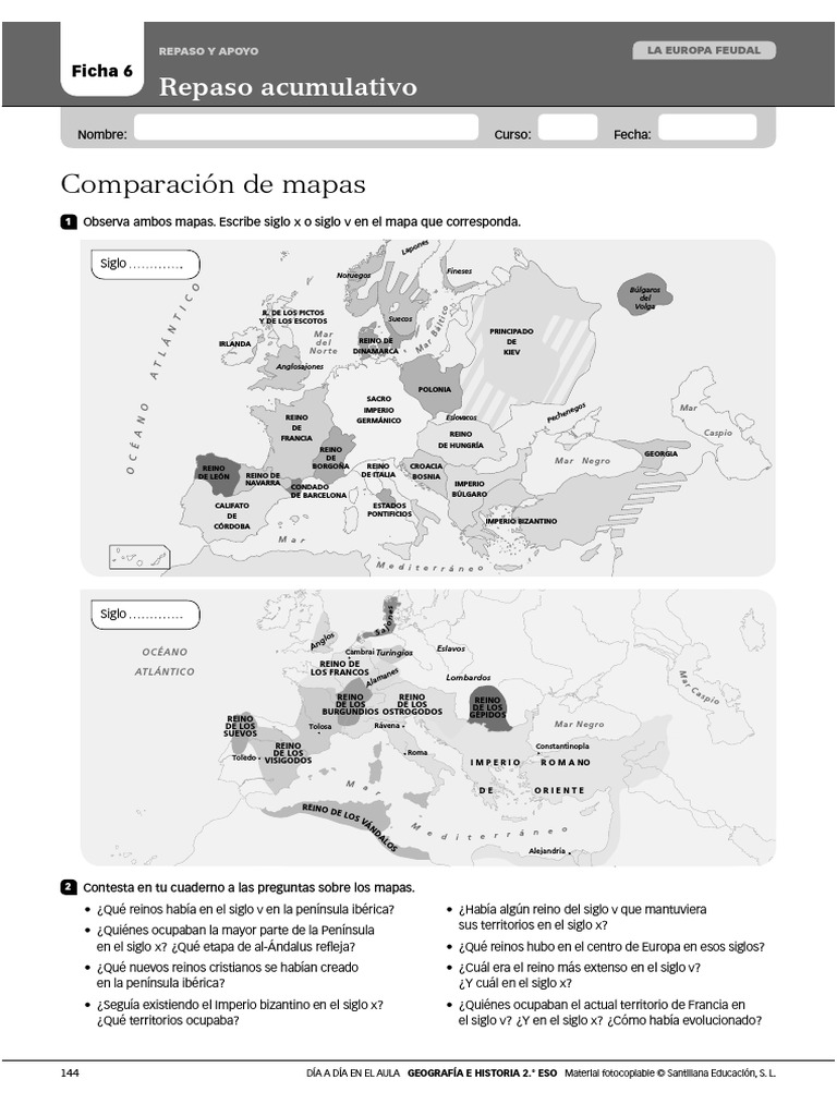 U2 ACTIVIDAD - COmparacion de Mapas | PDF | Europa | Antigüedad tardía