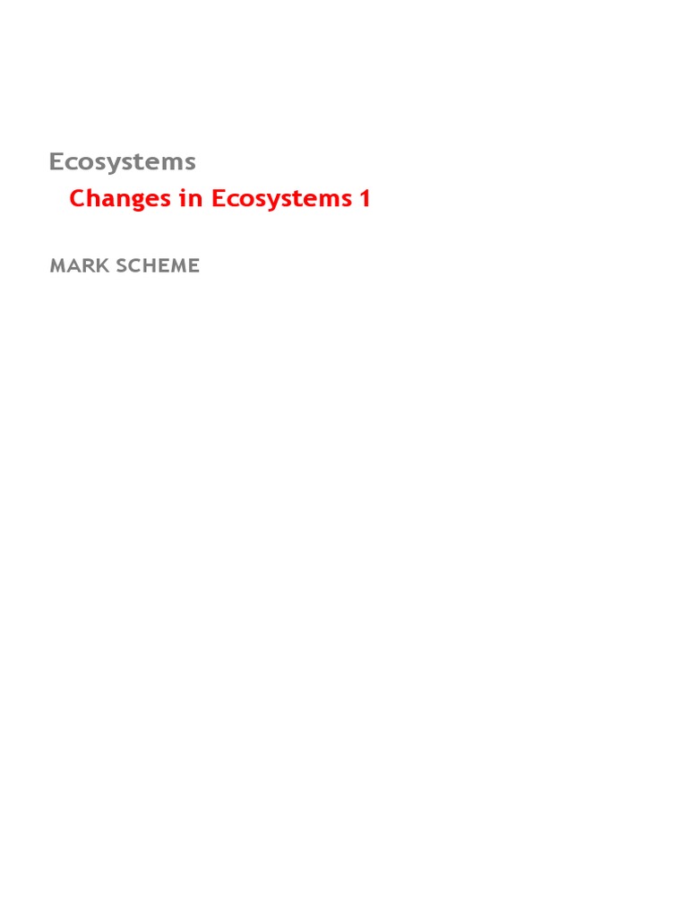 Changes in Ecosystems 1 MS | PDF | Ecosystem | Soil