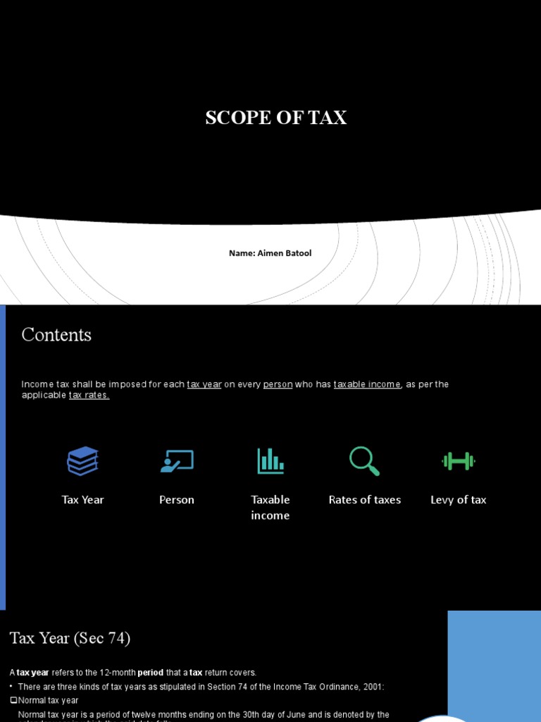 Scope of tax | PDF | Income | Taxes
